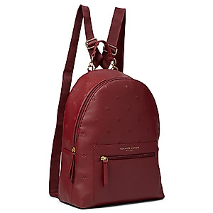Tommy Hilfiger Amelia II Medium Dome Backpack-Embossed TH Serif Critter PVC Virginia Red One Size