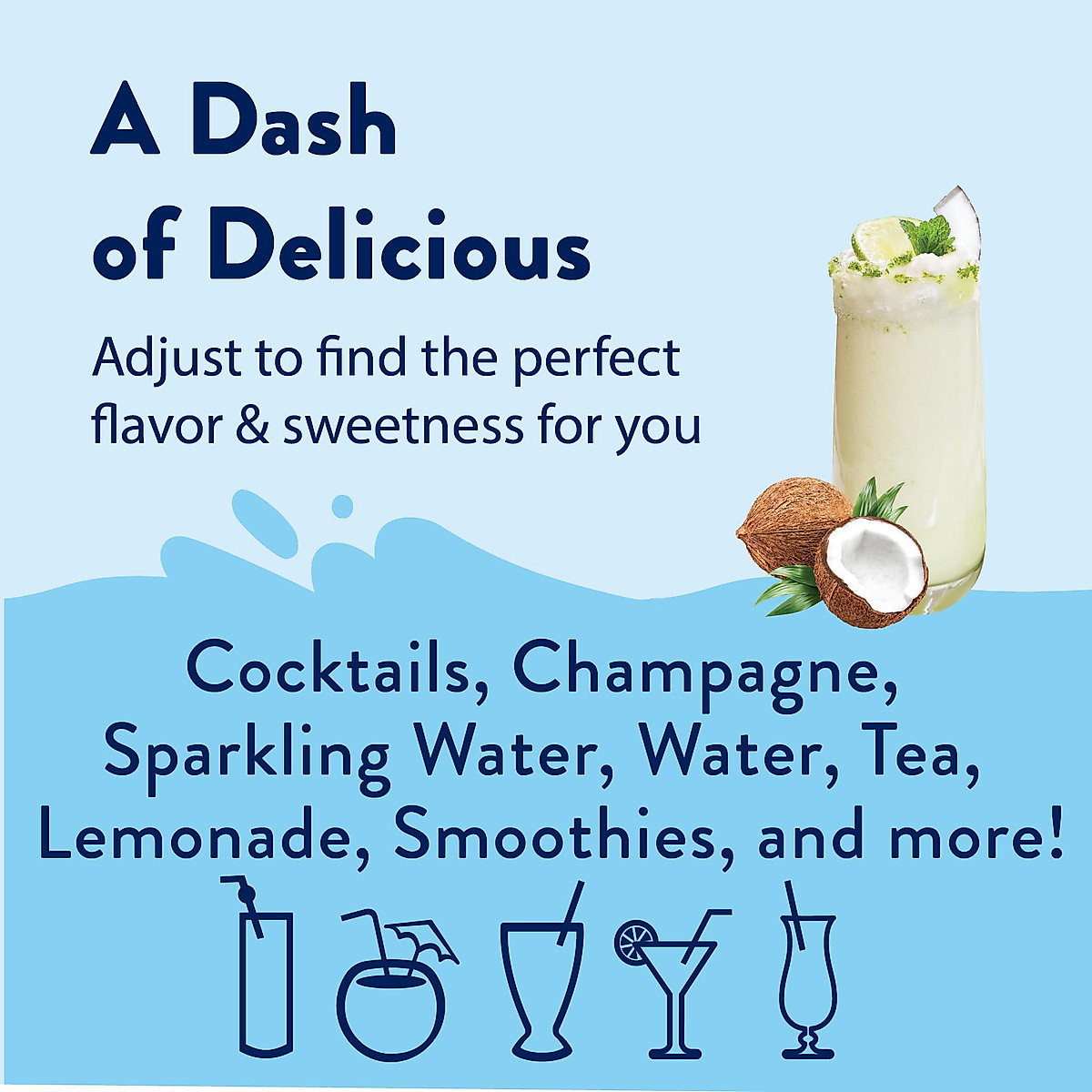 Jordan's Skinny Mixes Sugar Free Syrup, Coconut Flavor, Fruit Flavored Water Enhancer, Drink Mix for Ice Tea, Lemonade & More, Zero Calorie Flavoring, Keto Friendly, 25.4 Fl Oz, 1 Pack