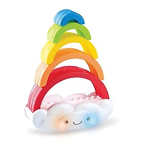 Kidoozie Musical Stack & Learn Rainbow - Stacking Activity Toy for Infants and Toddlers 6-24M - Motion Activated Lights and Sounds - Encourages Early Learning and Fine Motor Skills