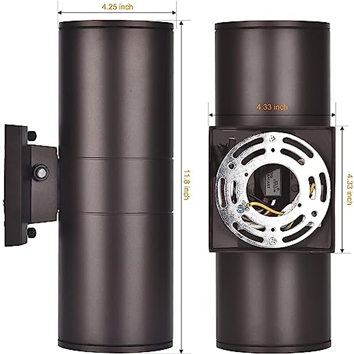 rosykite Outdoor Wall Lights Dusk to Dawn Exterior Lighting Fixtures Wall Mount - 2 Light Bulbs Included, Modern Sconces Wall Lighting- Up Down Exterior Outdoor Lights for Porch, Backyard and Patio