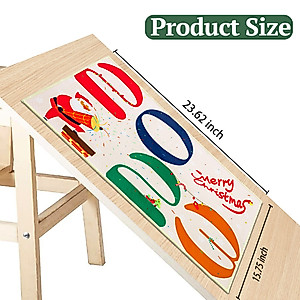 MOLOY ZOVM Merry Christmas Kitchen Mats New Year Doormat Sets Runner Rug Anti-Slip Home Decor Bedroom 15.7" x 23.6"