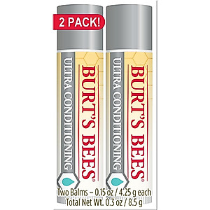 Burts Bees 2 Pack Ultra Conditioning Lip Balm, 0.3 OZ