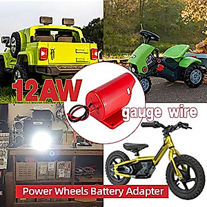 Power Wheels Battery Adapter for Milwaukee M12 12V Dock Power Connector 12 Gauge Robotic