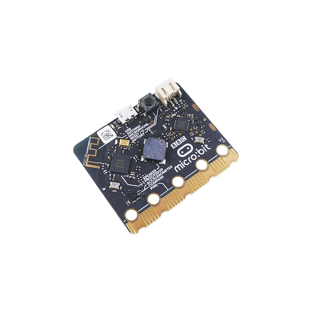 Seeed Studio BBC Micro:Bit V2.2 Development Board - Card Size MCU with Onboard Speaker, Accelerometer, MEMS Microphone, 2.4GHz Radio/BLE 5.0 for DIY Digital Games, Interactive Projects, and Robotics.