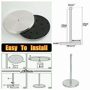 Alise Paper Towel Holder,Standing Paper Towel Roll Holder for Standard or Mega Rolls,Paper Towel Stand for Kitchen Counter Bathroom Table,SUS304 Stainless Steel Brushed Gold Finish