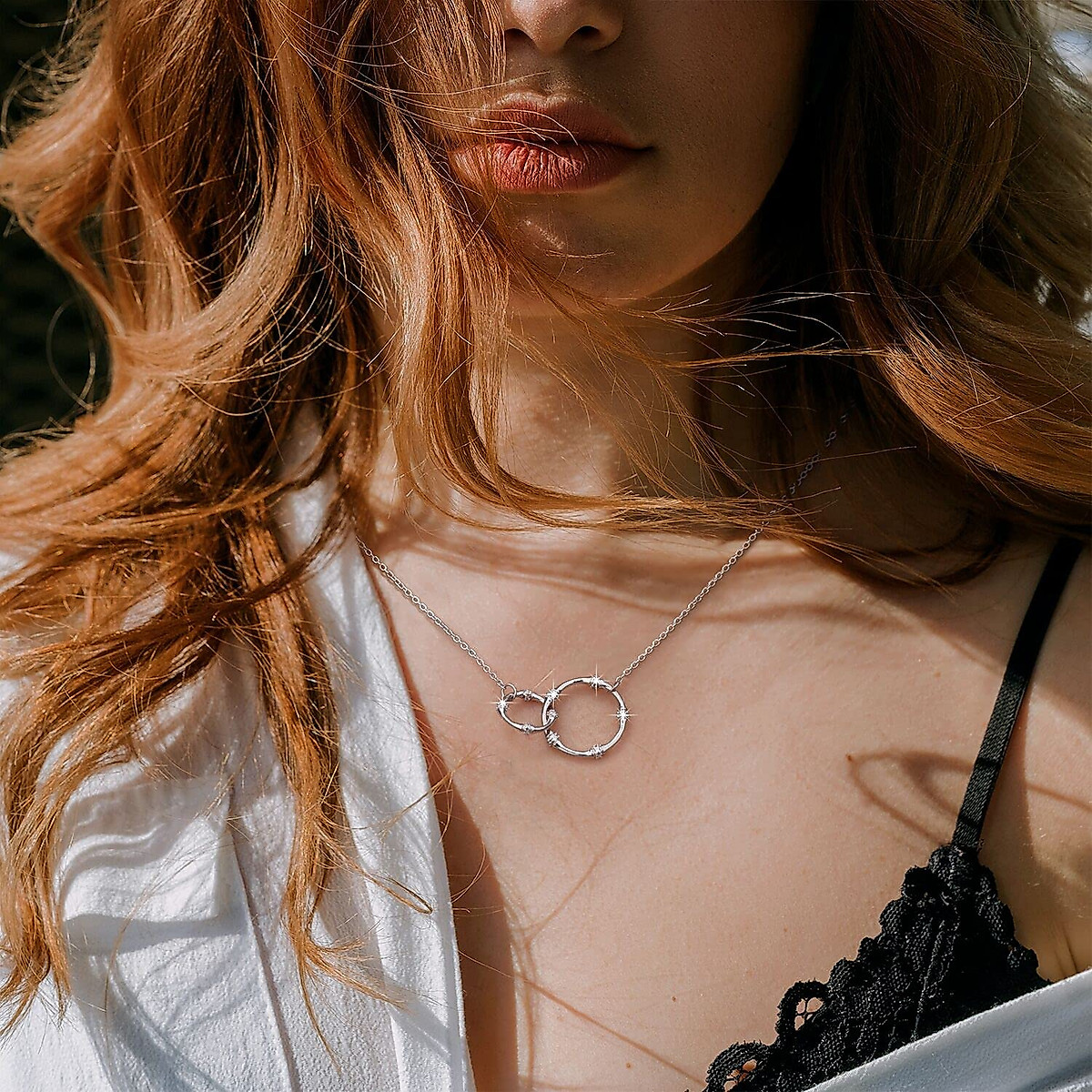 WISHMISS 21st Birthday Gifts for Her, 925 Sterling Silver Necklace, 21 year old birthday gifts for her, 21st birthday gifts for Women Best Friends (white gold)