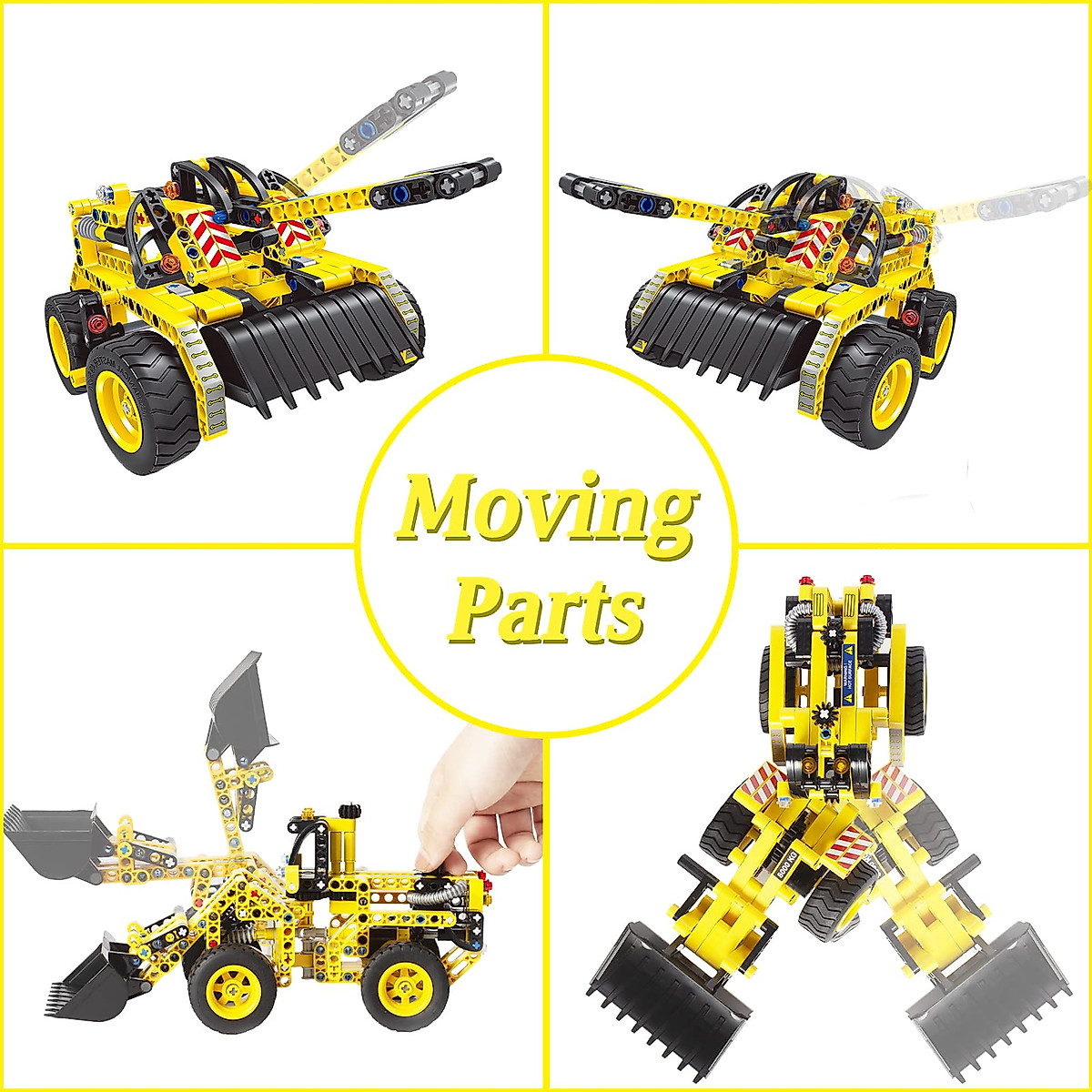 GILI Building Toys for Kids Ages 8-12(Bulldozer & Tank), Stem Toys for 7+ Year Old Boys Girls, Construction Engineering Set for 6, 9, 10yr Kids Christmas Birthday, Best Educational STEM Learning Kits