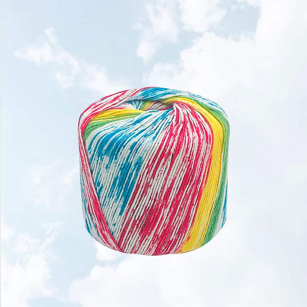 1 Roll Cotton Thread Balls Yarn Dyeing Colorful Cotton Threads for Crochet Hardanger Cross Stitch Needlepoint Hand Embroidery 133m Neon