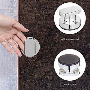 TEHAUX Suction Cup Glass Door Handle, Sliding Shower Door Handle Suction Cup Knob Suction Cup Glass Wall Door Hook with Suction Cup for Glass Door and Window (4pcs, Silver)