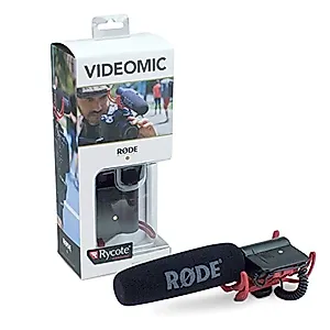 Rode VideoMic Microphone Pack with Rycote Lyre Mount, Boom Pole, Screw Adapter and Extension Cable