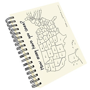 Journals Unlimited "Write it Down!" Series Guided Journal, Let's Go See All 50! Visiting The 50 States Journal, with a Kraft Hard Cover, Made of Recycled Materials, 7.5"x 9"