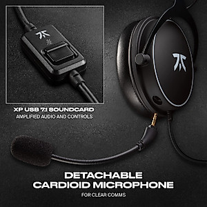 Fnatic React Gaming Headset for Esports with 53mm Drivers, Metal Frame, Precise Stereo Sound, Broadcaster Detachable Microphone, 3.5mm Jack [PC, PS4, PS5, Xbox ONE, Xbox Series X] [Playstation_4]