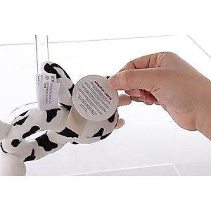 Apricot Lamb Baby Cow Soft Rattle Toy, Plush Stuffed Animal for Newborn Soft Hand Grip Shaker Over 0 Months (Cow, 6 Inches)