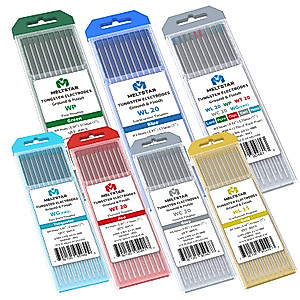 Meltstar TIG Welding Tungsten Electrodes Combination Settings Thoriated Pure Cerium Lanthanated Rare Earth blend Tungsten Electrodes MIX3/32 * 7