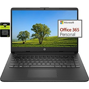 HP Stream 14-inch Laptop for Student and Business - Intel Quad-Core Processor, 8GB RAM, 320GB Storage (64GB eMMC + 256GB Card), 1-Year Office 365, Webcam, 11H Long Battery Life, Wi-Fi, Win11 H in S