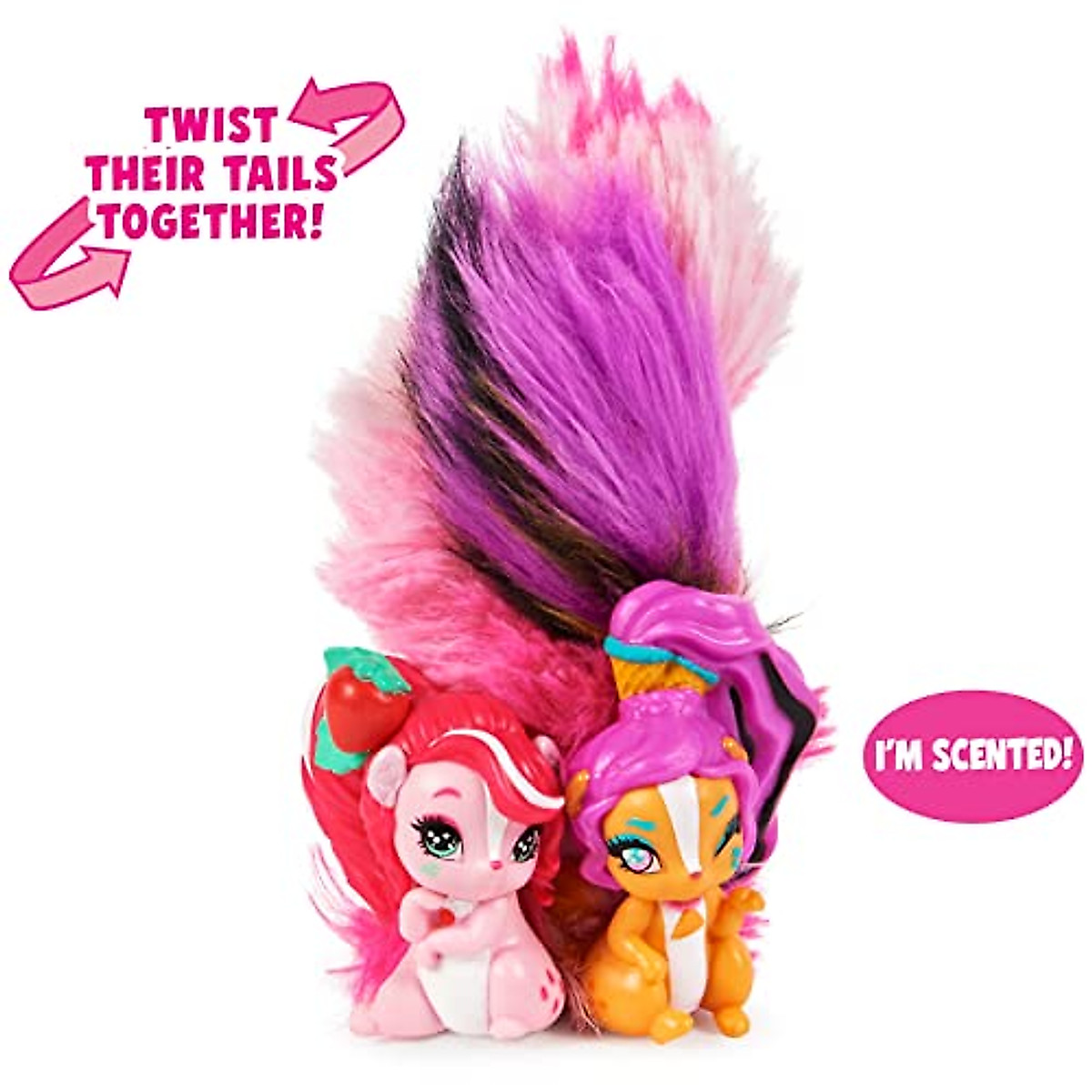 Whiffies, Ice Cream Shop 2-Pack, Surprise Collectible Animals with Scented Plush Tails (Styles May Vary), Kids Toys for Girls Ages 5 and up