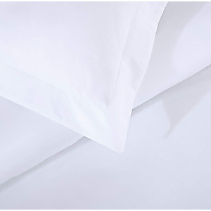 Pure Parima Hotel Collection Ultra Percale Duvet Cover Set | 100% ELS Giza Egyptian Cotton | Hidden Zipper Closure | Comforter Cover 2 Pillow Shams (White, Queen)