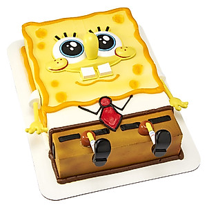 DecoSet® SpongeBob SquarePants™ Creations Cake Topper, 5-Piece Birthday Party Set with Eye-Popping Face and 2 Arms and 2 Legs