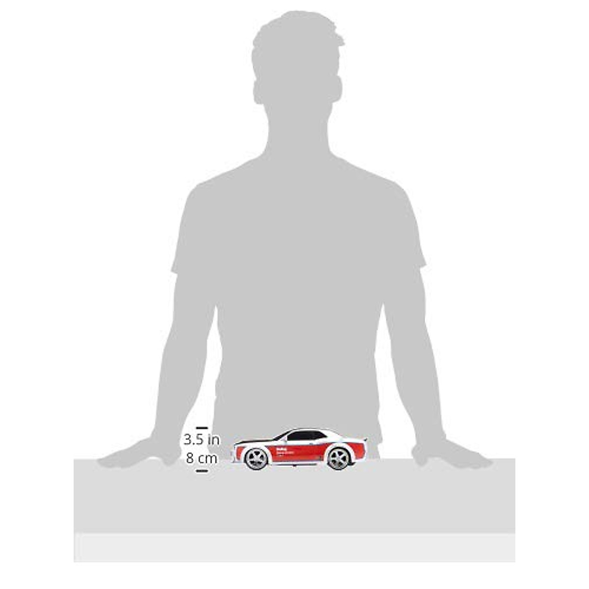 Jada Toys Bigtime Muscle 1:16 2019 Dodge Challenger SRT Hellcat RC Remote Control Car 2.4 GHz Silver, Toys for Kids and Adults