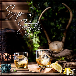 Vikko 8.3 Ounce Drinking Glasses | Thick and Durable Glass – For Water, Juice, Soda, or Wine – Dishwasher Safe – Set of Six Small Clear Glass Tumblers – 2.9” Diameter x 3.2” Tall