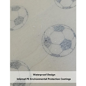 QUEENLALA Rectangular Laundry Hamper/Foldable Nursery Laundry Basket for Organizing/Storage Bin Baskets/Children Toy Office Bedroom/Toy Bin Closet Shelf Baskets（Rec-Football）