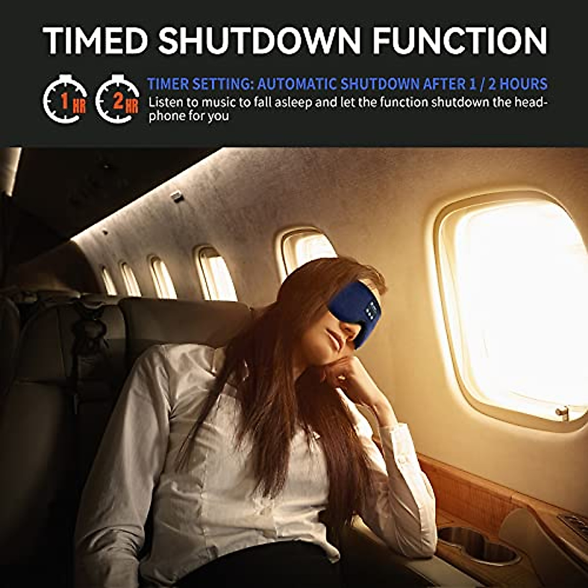 3-in-1 Sleep Headphones Sleep Mask & White Noise Machine for Sleeping,CUPAN 3D Wireless Music Sleeping Headphones with Timer,for Insomnia Travel Meditation,Cool Gadgets for Women Man(Blue)