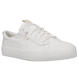 Keds Kickback Canvas Slip on, Sneaker Womens, White, 9.5 Medium