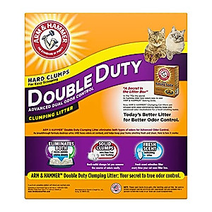 Arm & Hammer Double Duty Clumping Cat Litter, 40lb Box