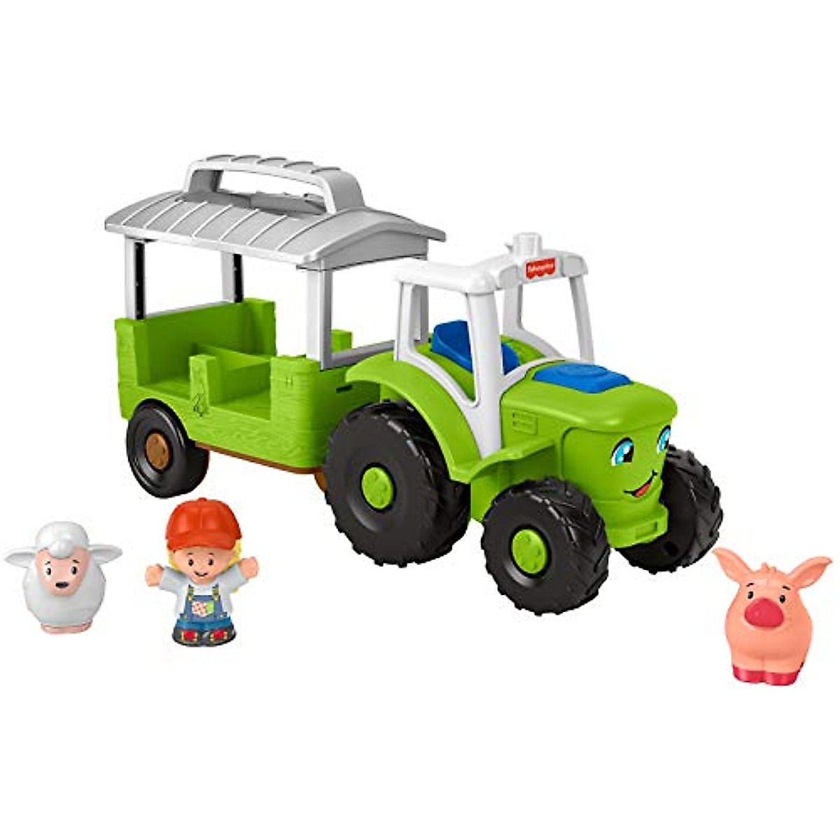 Fisher-Price Little People Toddler Musical Toy Caring For Animals Tractor Farm Vehicle & 3 Figures For Ages 1+ Years