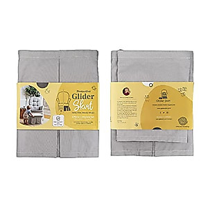 Glider Skirt, Universal Fit Safety Skirt for Glider Chair and Ottoman for Nursery, Baby Proofing Pinch Guard, Glider Chair and Ottoman Sold Separately, Lunar Grey Color