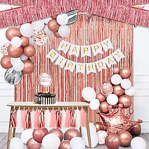 6 Pack 10 Feet Foil Fringe Garland Metallic Tinsel Streamers Banner Wall Hanging Curtain Backdrop for Parade Floats, Bachelorette, Wedding, Birthday, Halloween, Christmas Party Decorations(Pink)