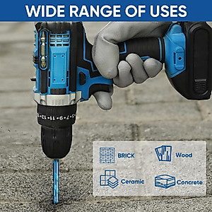 SONCHIE Eccentric Drill Bit Set - Set of 10 Carbide-Tipped Crooked Drill bit Masonry Drill Bit Sets forConcrete/Walls/Tiles/Glass/Hard Plastic/Cement/Granite, etc