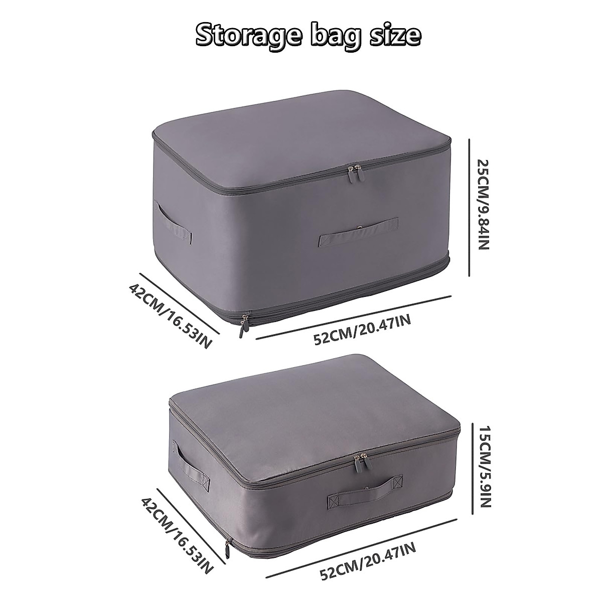 Ultra Space Saving Self Compression Organizer, Compression Storage Bags for Clothes, Quilt Compression Bags for Storage, Storage bags with Zipper, Duvet Storage Bag Large Capacity Organizer Bag