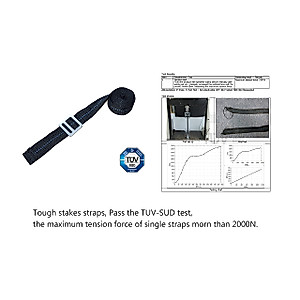 4-Pc Pack Spiral Stakes Heavy Duty Anchor Kit for Trampoline Steel Stakes Anchor Kit for Trampolines, Tents, tarps, Canopies,car Ports,Dog tie Out and etc Bonus Tie Down Straps 4-Pc Pack(Silver)