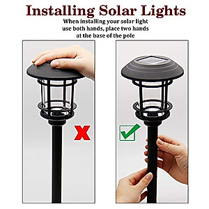 MAGGIFT 6 Lumen Solar Powered Pathway Lights, 6 Pack Outdoor Landscape Lights, Waterproof Solar Garden Lights for Lawn, Patio, Yard, Walkway, Deck, Driveway, Warm White