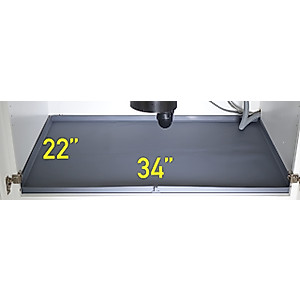 Premium 34” x 22” Under Sink Mat with Bonus Faucet Splash Guard: Waterproof Silicone Kitchen Sink Mat with Drain Hole - Rubber Mat Cabinet Protector, Anti-Slip, and Waterproof Kitchen Cabinet Liner