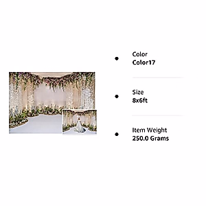 CSFOTO 8x6ft Wedding Backdrop for Cradle Ceremony Backdrop for Proposal Flowers Curtain Wedding Ceremony Banner Bridal Shower Background Mother's Day Backdrop Floral Marriage Backdrop