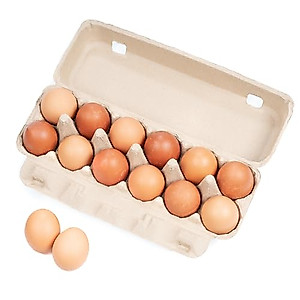 Egg Cartons (30-Pack) | 12 Count | Biodegradable & Recycled Pulp | Perfect for Family-owned Farm (Brown, 30)