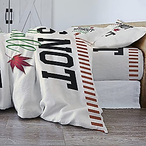 Twin Duvet Cover Set - American Football 4 Pcs Comforter Cover Bedding Sets with Zipper Closure, Fall Red Maple Leaf Red Striped Microfiber Bed Sheet Soft Quilt Cover with 2 Pillow Shams