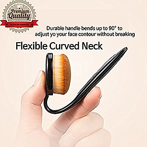 Beautia Oval Makeup Brush 2X Large Size Fast Flawless Application Liquid Cream Powder Foundation