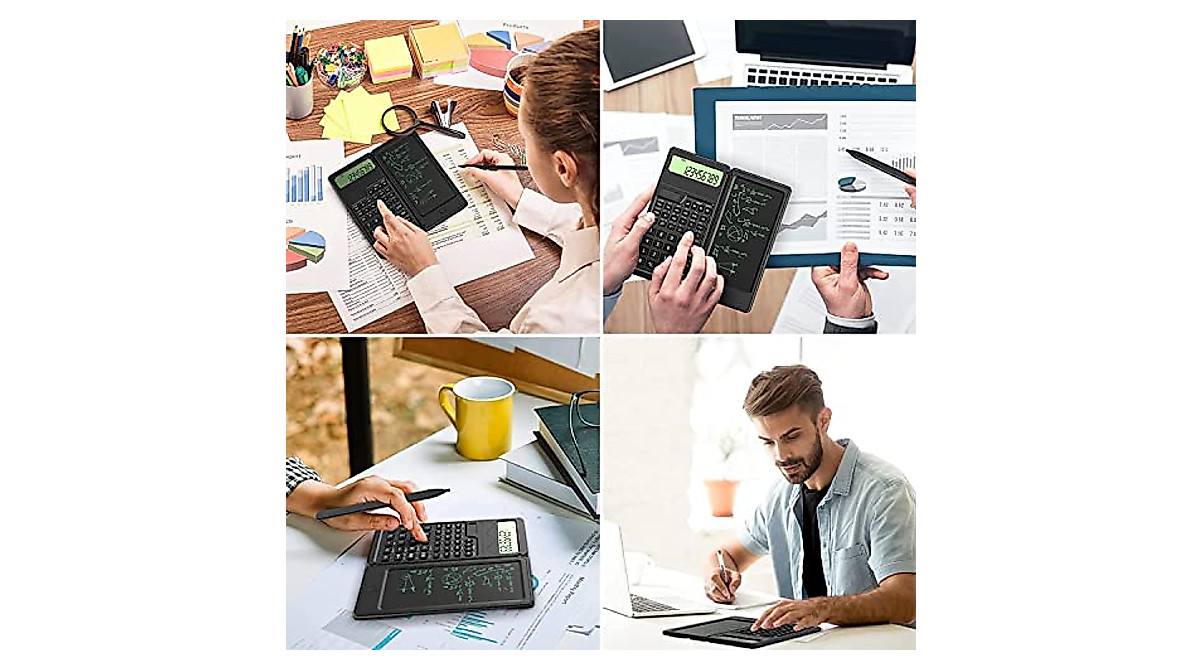 MATOLO Scientific Mini Calculator with LCD & Notepad | Dual Power for ...