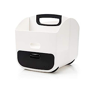 Ubbi Multi-Compartment Box Home Easy to Carry Handle and Drawer, Black Storage Caddy Organizer