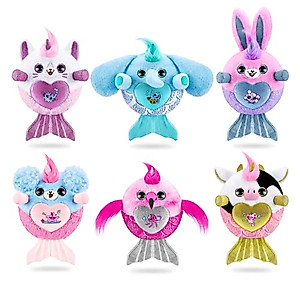 Rainbocorns Mermaidcorn (Bunny) by ZURU, Collectible Plush, Mermaid Surprises, Cuddle Plush Stuffed Animal, Surprise Egg, Stickers, Magic Sands & Bubble Mixture, for Girls 3+ Up
