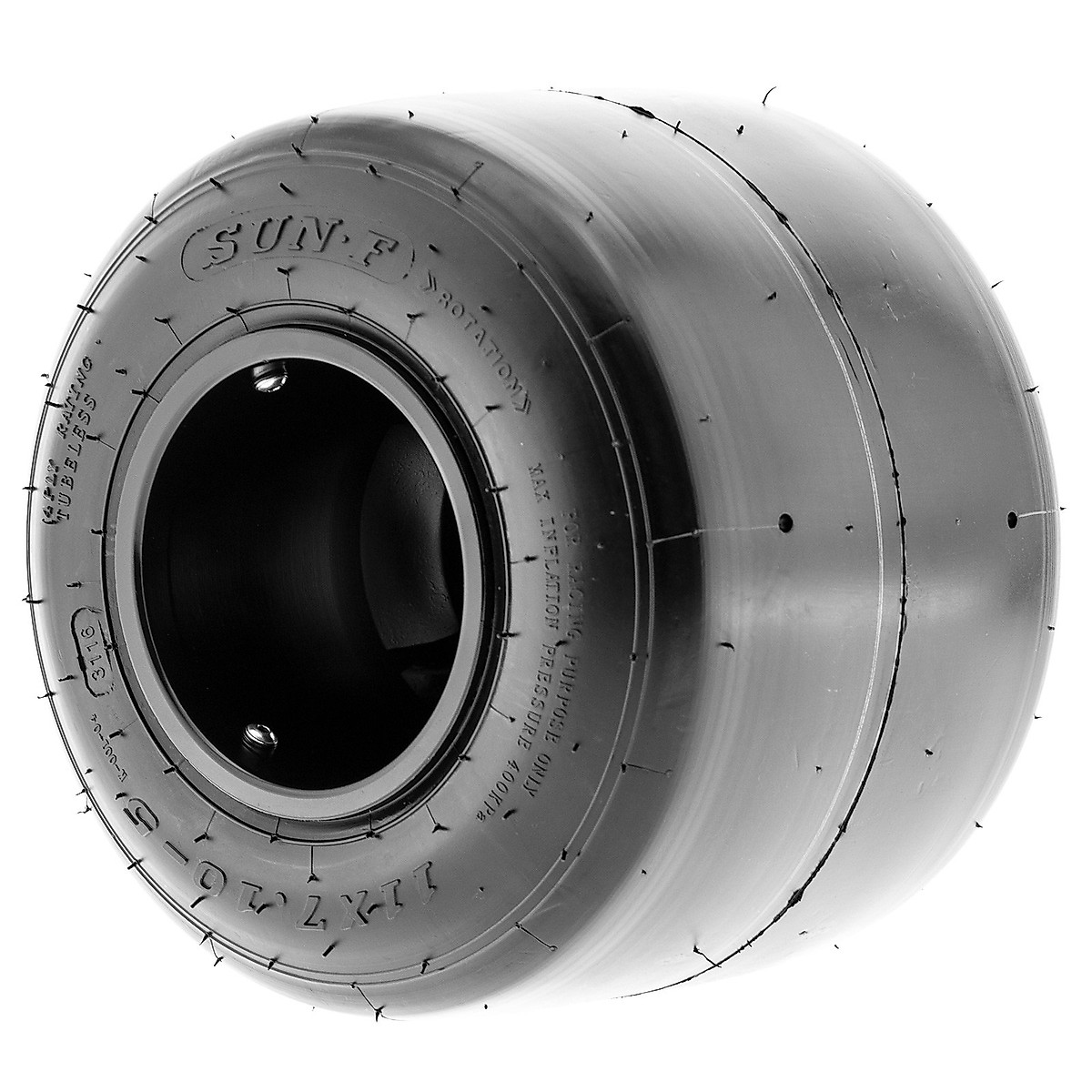 SunF Go-Kart & Kart-Racer Slick Tire 11x7.10-5, 4-Ply, Smooth Tread, Tubeless, Rim(s) NOT included