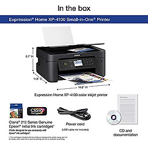 Epson Expression Home XP-4100 Wireless Color Printer with Scanner and Copier (Renewed)
