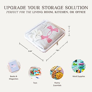 Maple & Lark Bliss Bins - Hard Sided Clear Zipper Case for Storage - Professional-Grade Plastic Clear Zipper Pencil Case, Toiletry Pouch, Travel Organizer, Cosmetic Bag, Toy Storage Bins (2 Pack, M)