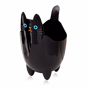 123Arts Cute Cartoon Cat ABS Table Bathroom Trash Can Storage Bucket