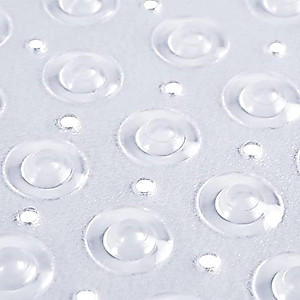 Tranquil Beauty Curved Blue Shower Mat 53x53cm/21x21in |Non-Slip, Machine-Washable Quadrant Bath Mat for Walk in Shower Tray | Shower Mats Non-Slip Suction Cups for Kids & Elderly