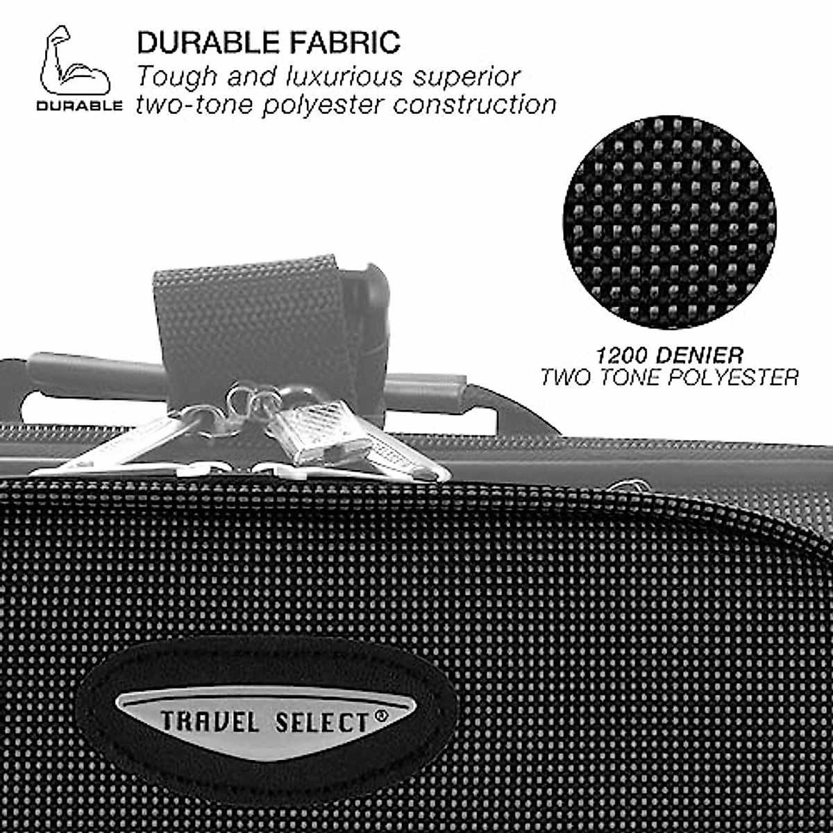 Travel Select Amsterdam Expandable Rolling Upright Luggage, Navy, Checked-Medium 25-Inch