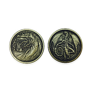 Norse Foundry Dragon Variety Pack (Set of 10) (Metal Plated Novelty) Adventure Coins for RPGs / LARP | DND Pathfinder Live Action Role-Playing Games
